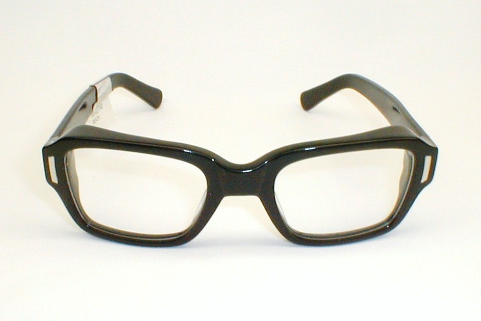 Mens Vintage Eyeglasses Frame Italy Stenzel Black Thick Frames Atomic ...