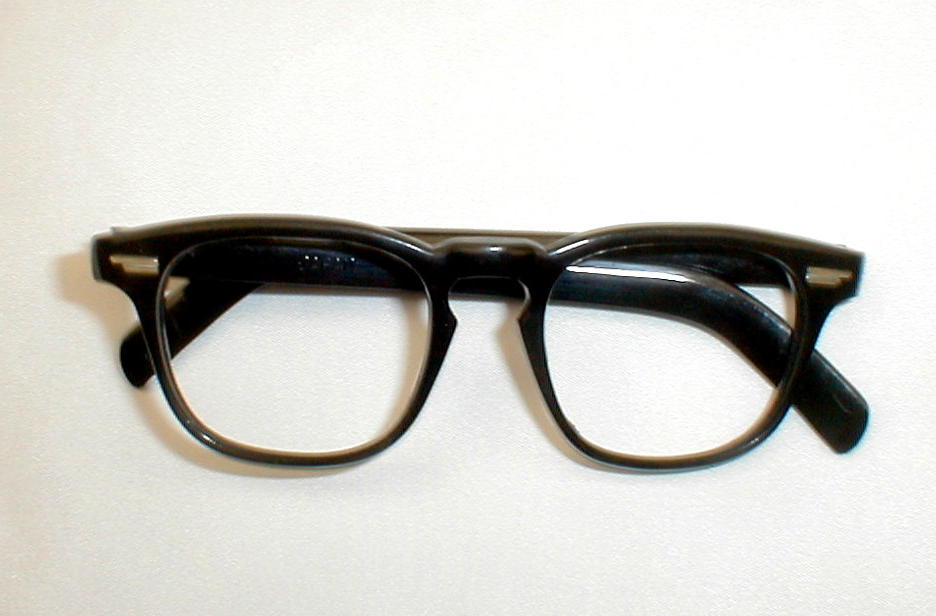 Vintage Eyeglasses,Men's Thick Black 50s-60s Eyeglasses