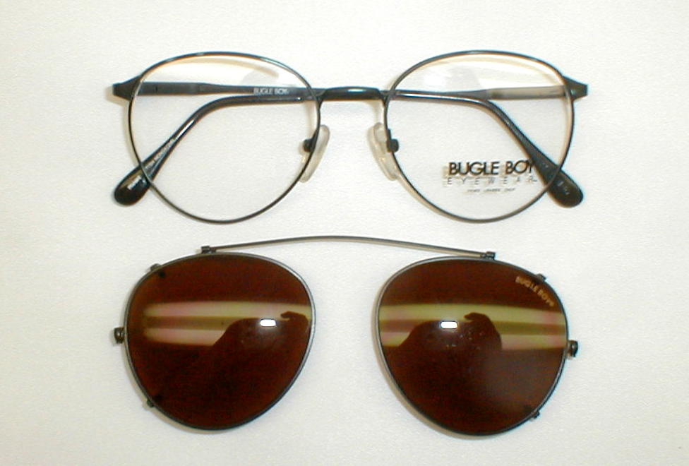Vintage Bugle Boy Sunglasses Clip-Ons Vintage