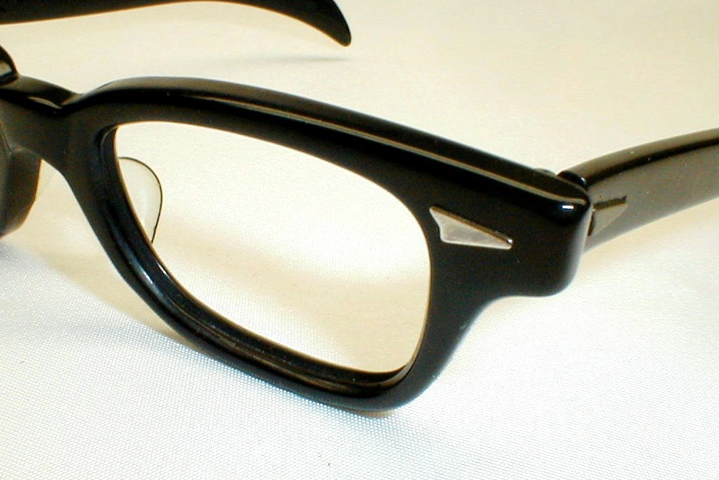 Vintage Mens Thick Black Frames Atomic Boy
