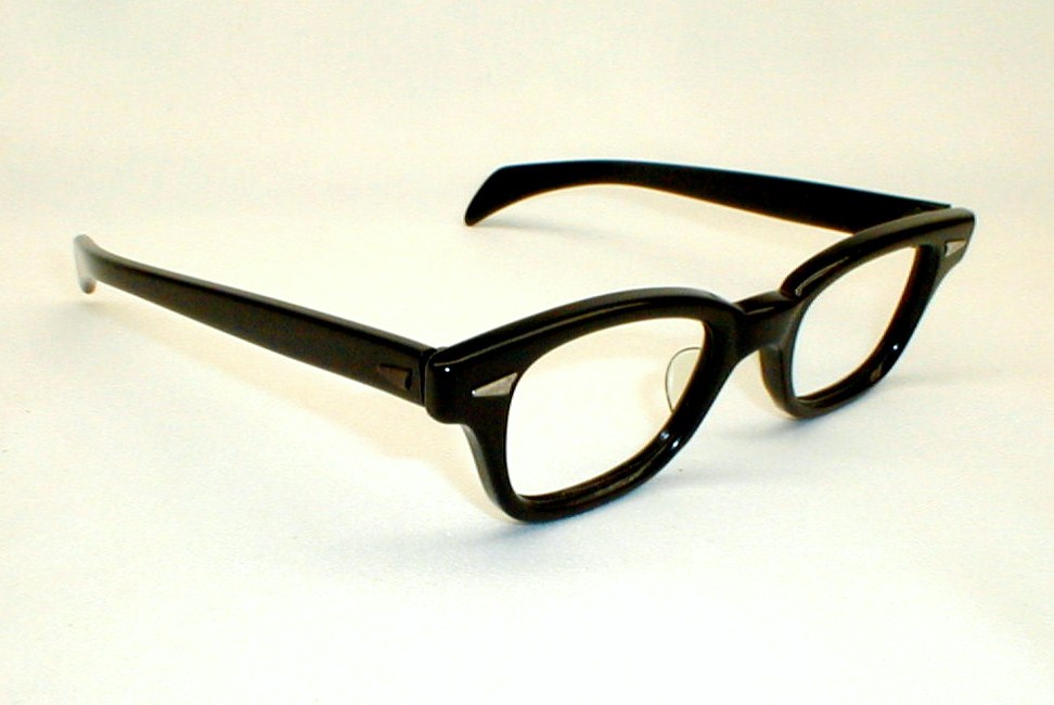 Vintage Mens Thick Black Frames Atomic Boy