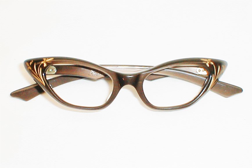 Extra Pointy Cats Eye Glasses Frames France 50s-60s