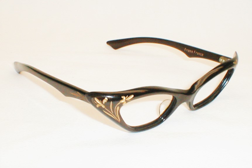 Extra Pointy Cats Eye Glasses Frames France 50s-60s