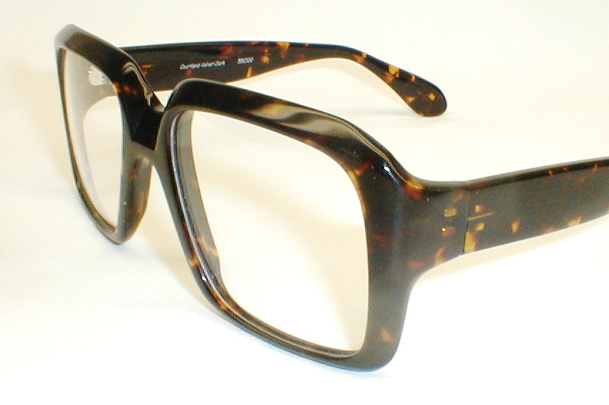 Mens Large, Bausch & Lomb Thick Black Heavy Vintage Retro Eyeglasses Frames