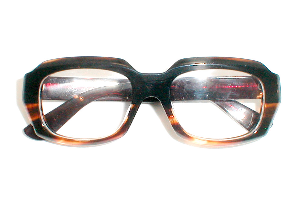Mod demi-amber prototype eyeglasses XL